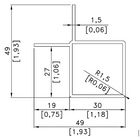 30-25 Aluminium 6 metre Length Pentapost – Air Handling Components