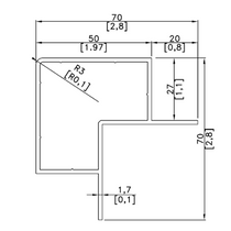 50-25 Aluminium 6 metre Length Pentapost – Air Handling Components