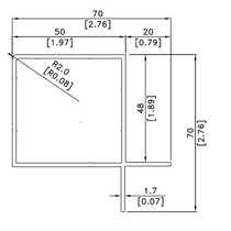 50-45 Aluminium 6 metre Length Pentapost – Air Handling Components